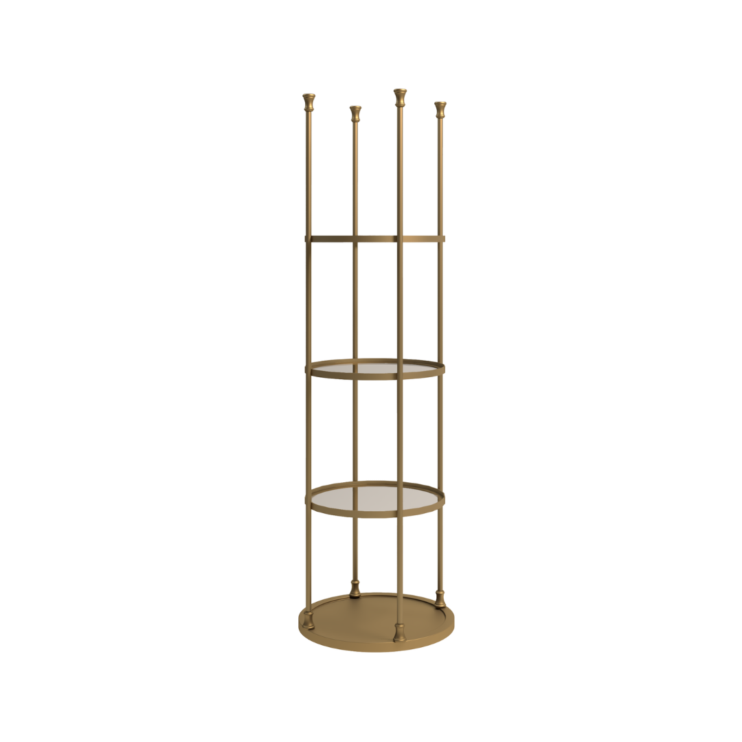 Round Ceiling Mount Shelf Four Tier