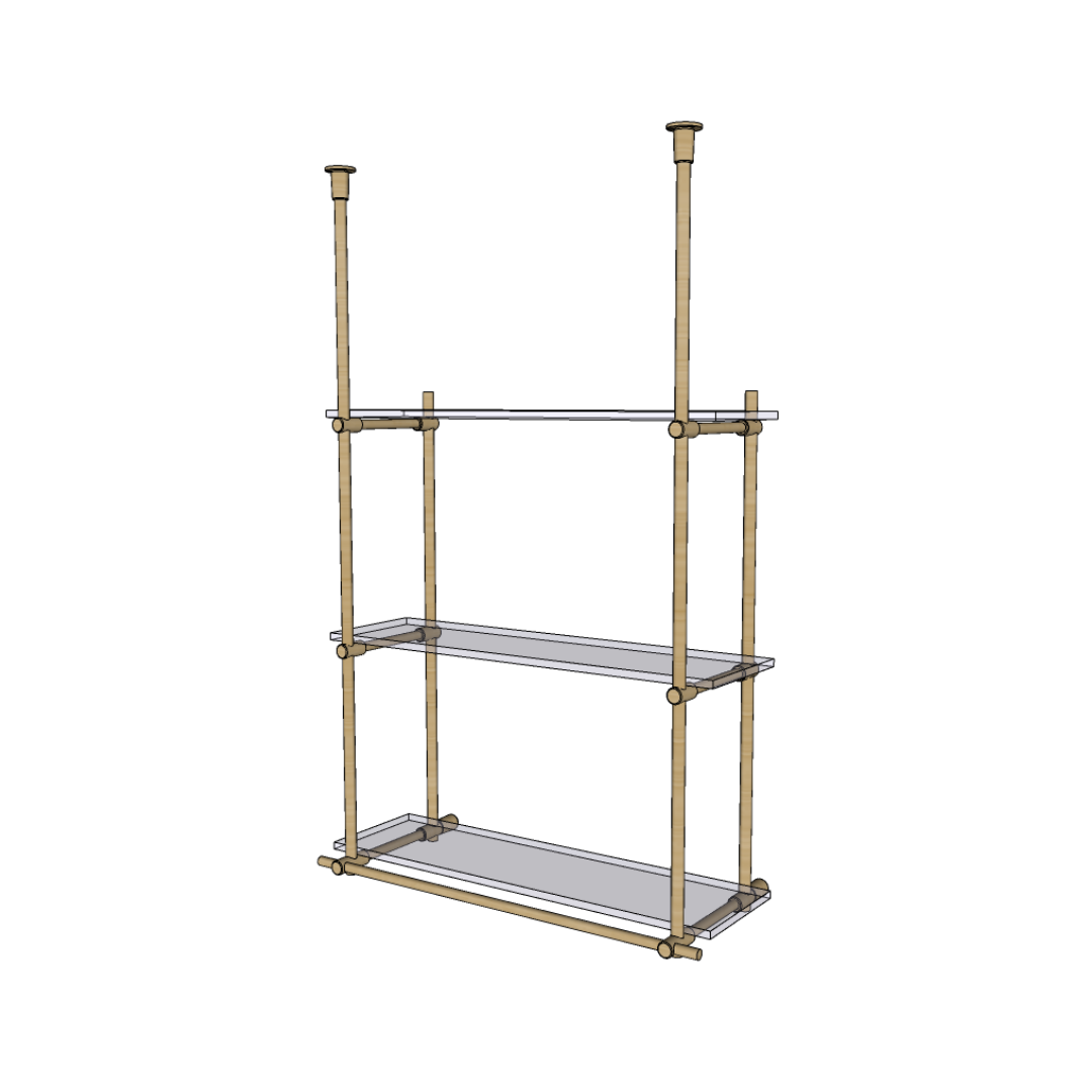 Bistro Wall to Ceiling Shelf – Fittings Metal Collection