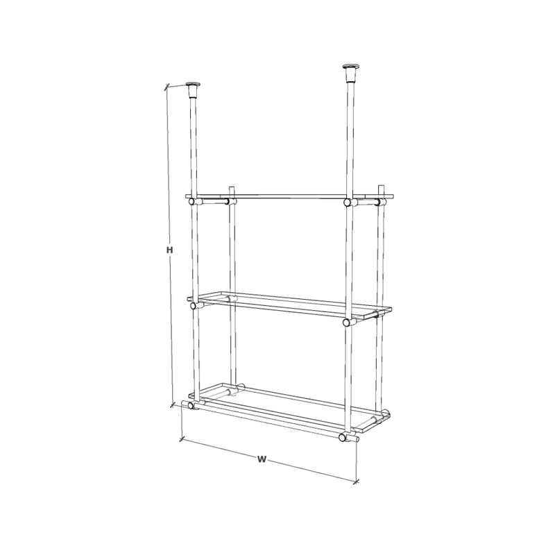 Bistro Wall to Ceiling Shelf