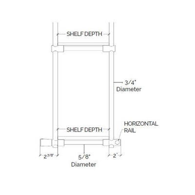 Bistro Wall to Ceiling Shelf