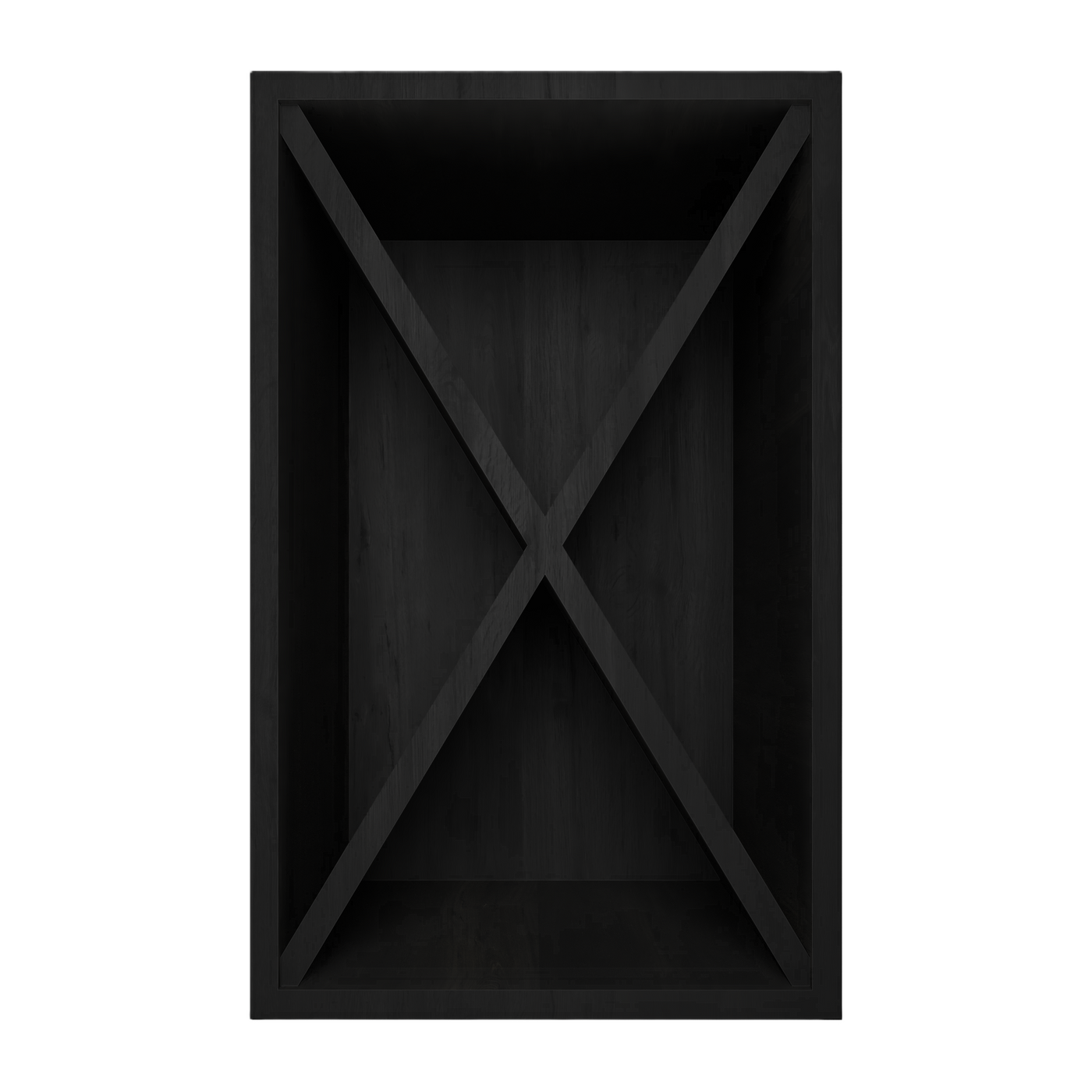 12" Deep Cabinet - Wood Door with Dividers