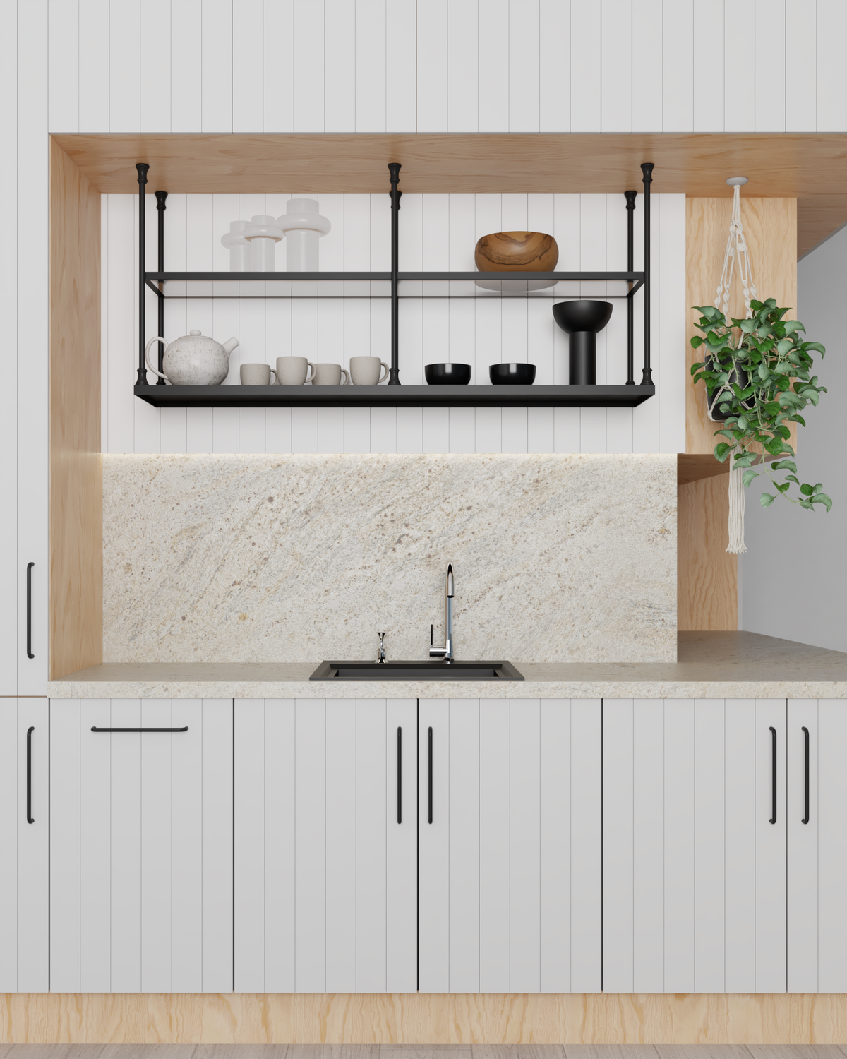 Double Ceiling Mount Shelf - Two Tier