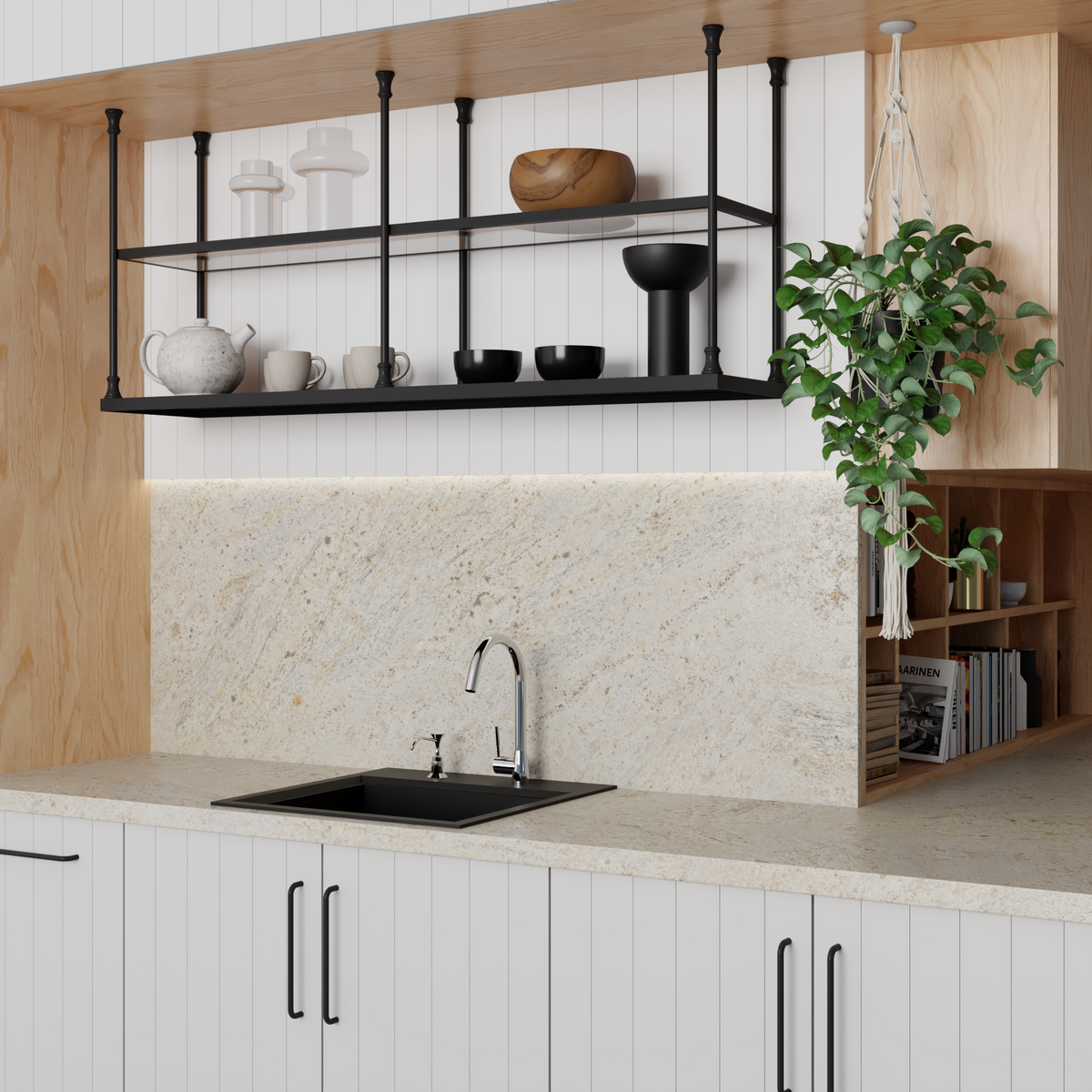 Double Ceiling Mount Shelf - Two Tier