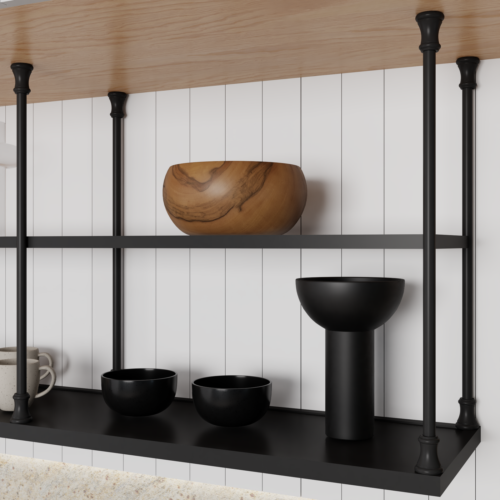 Double Ceiling Mount Shelf - Two Tier