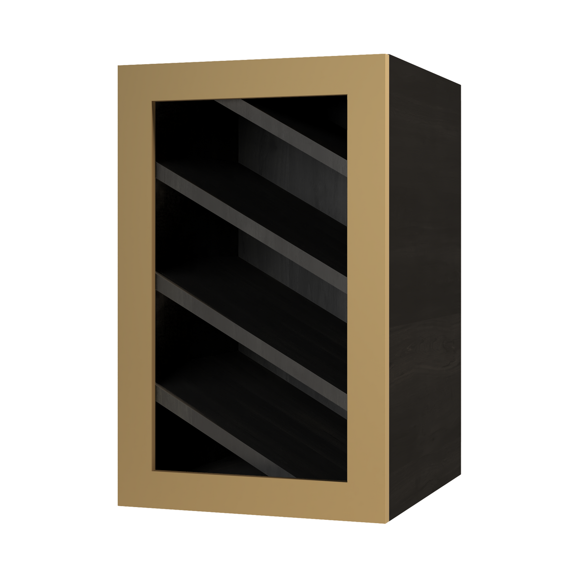 12" Deep Cabinet - Metal Framed Glass Door with Dividers