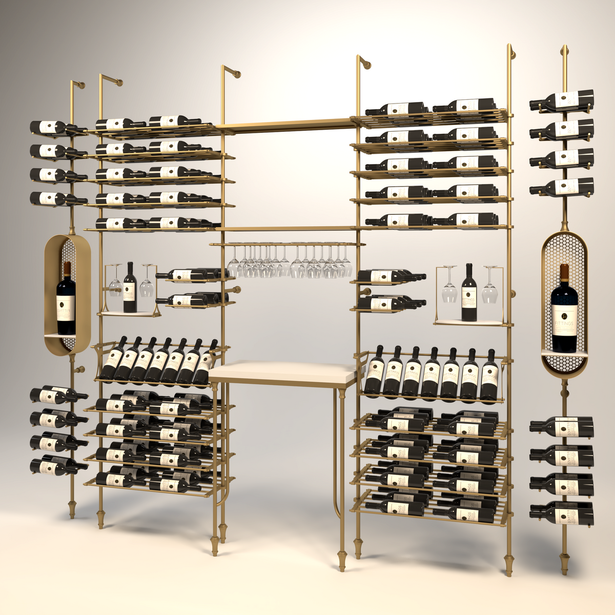 Rhone Wine Wall - 170 Bottles