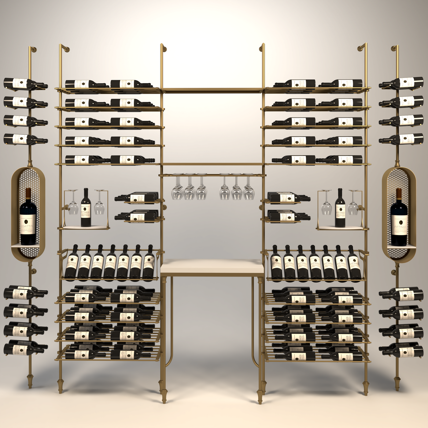 Rhone Wine Wall - 170 Bottles