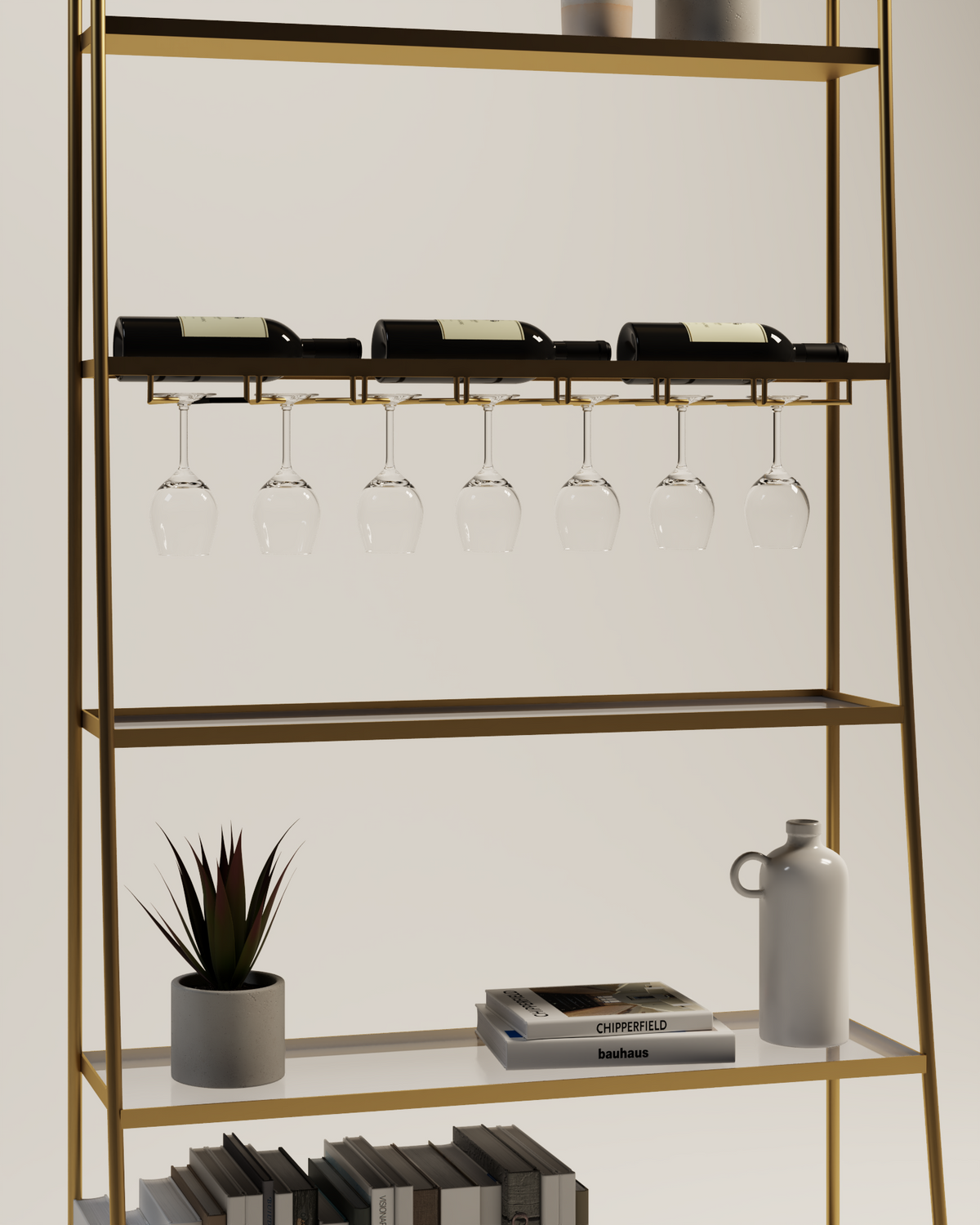 Tall Wall Shelf - 6 Tier