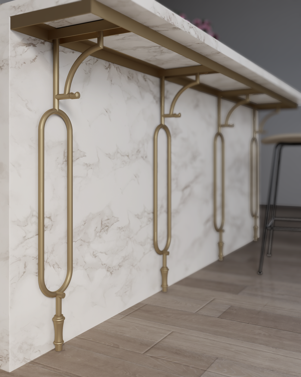 Architectural Bar Front Support System
