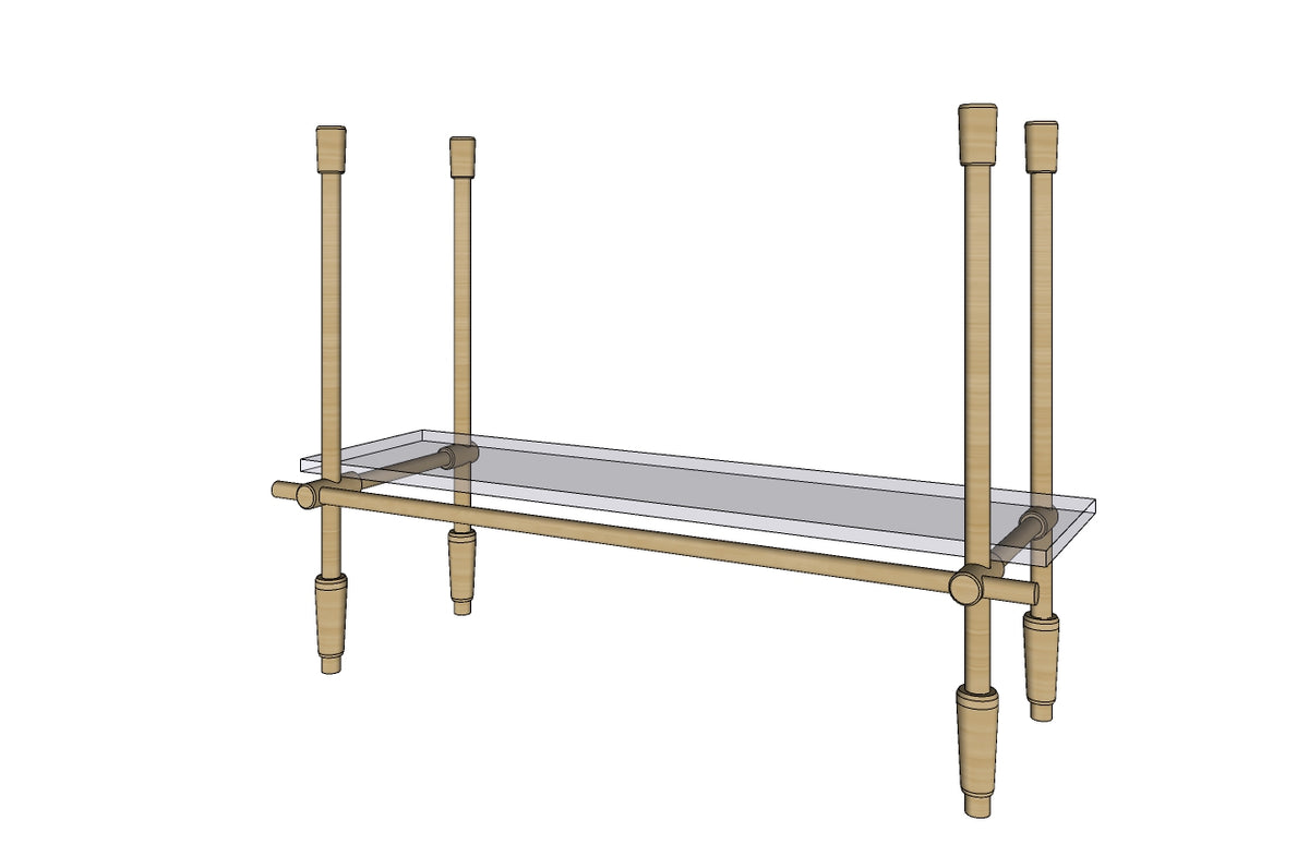 Bistro Floor/Counter to Ceiling Shelf