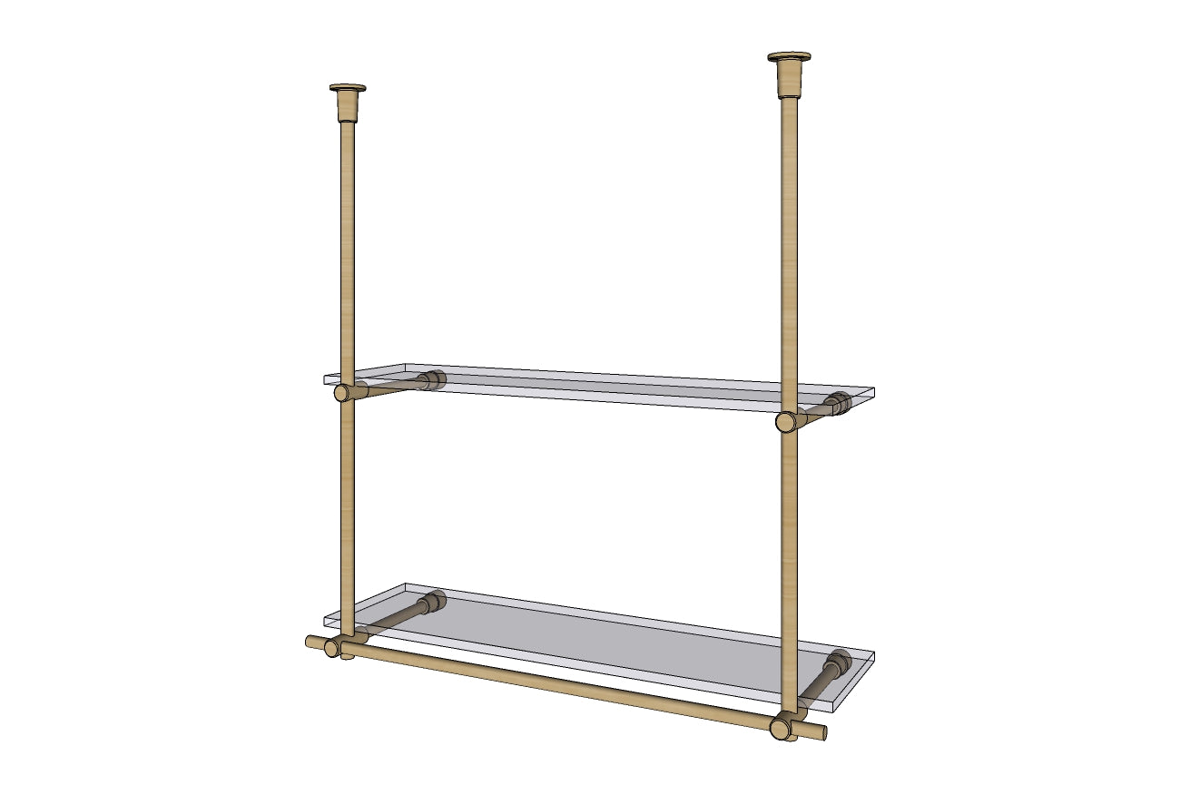 Bistro Wall to Ceiling Shelf No Rear Vertical