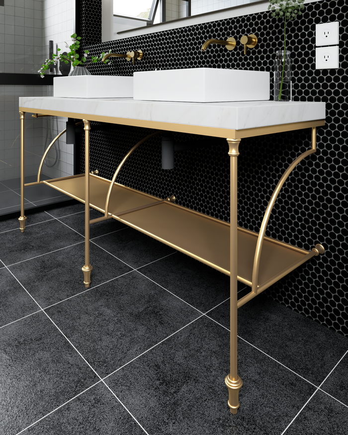 Double Open Vanity Base - 3 Leg