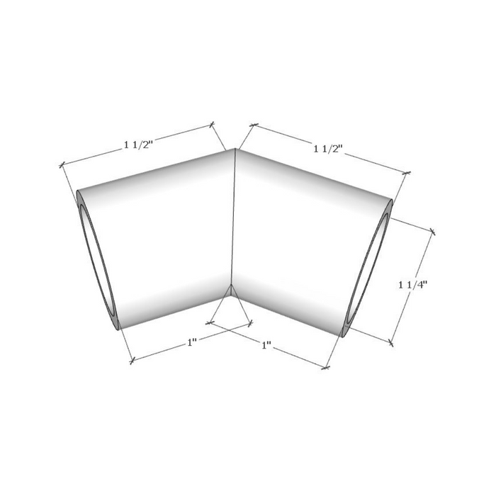 Foot Rail 45° Fitting