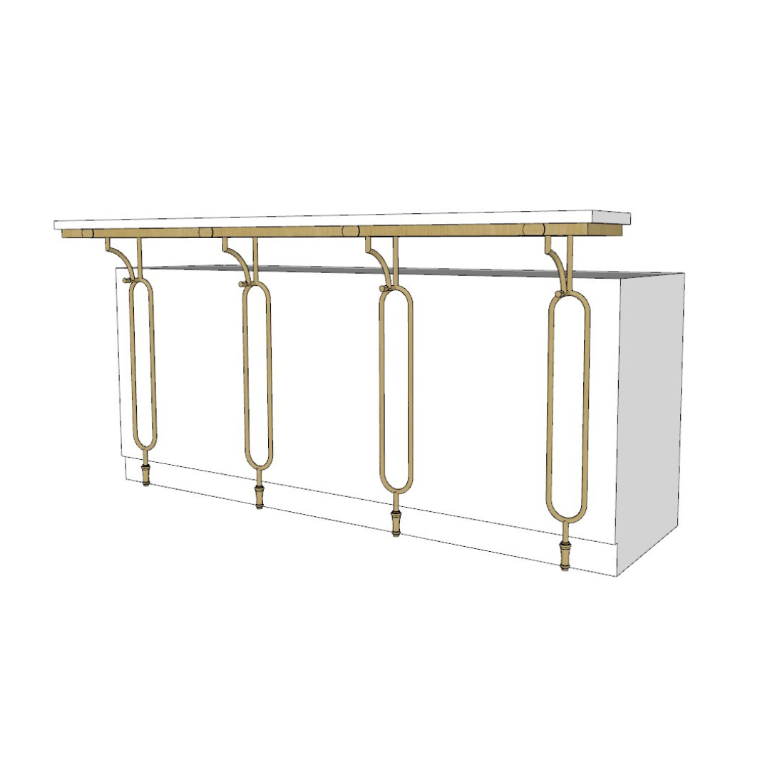 Bar Support System without Foot Rail – Fittings Metal Collection