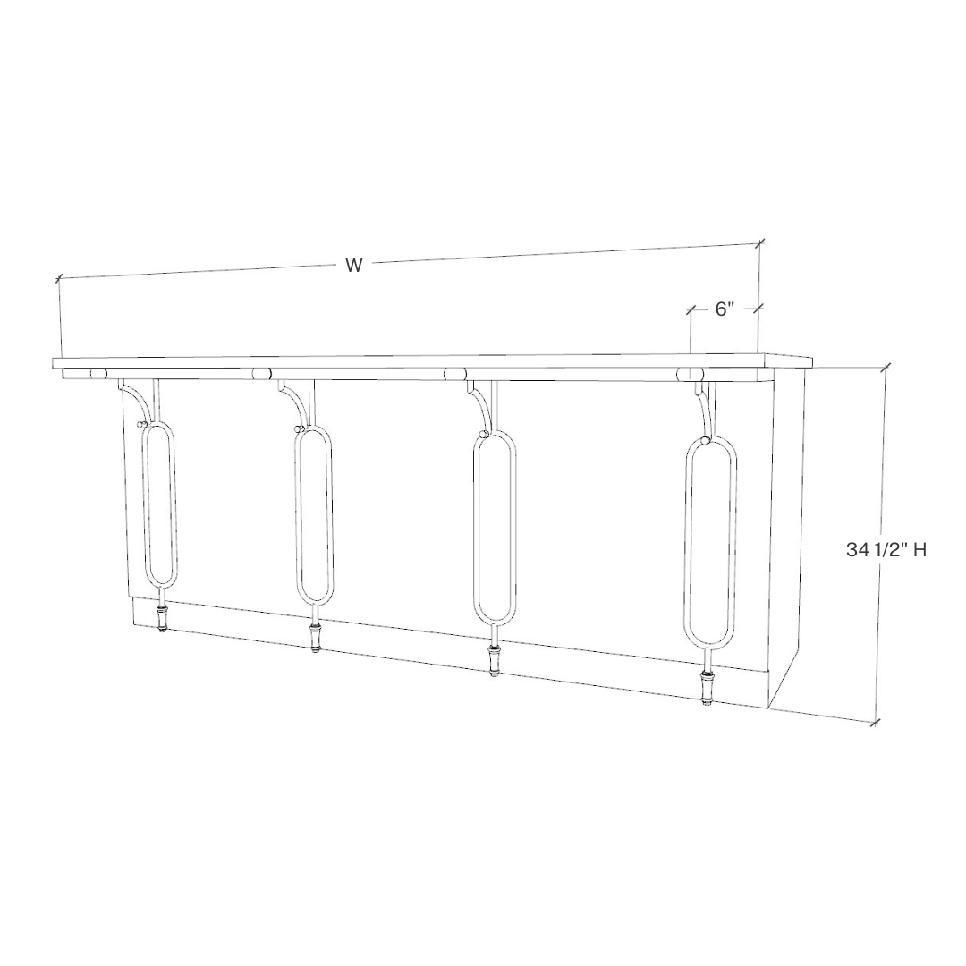 Bar Support System without Foot Rail – Fittings Metal Collection
