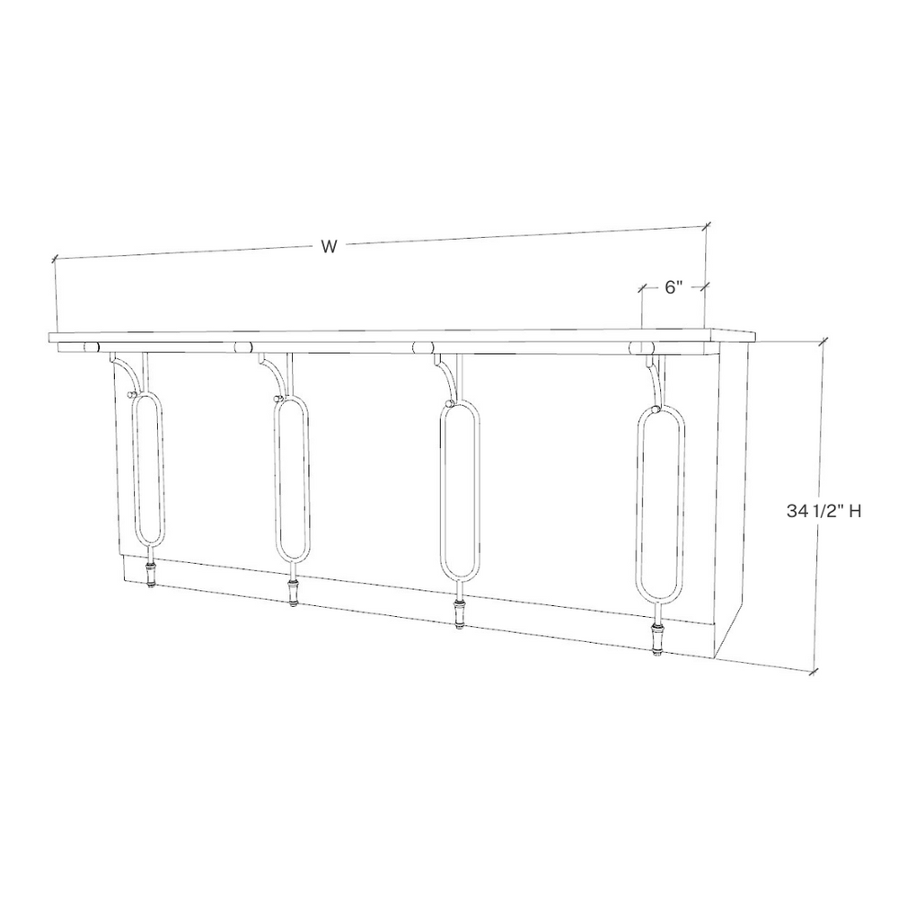 Bar Support System without Foot Rail