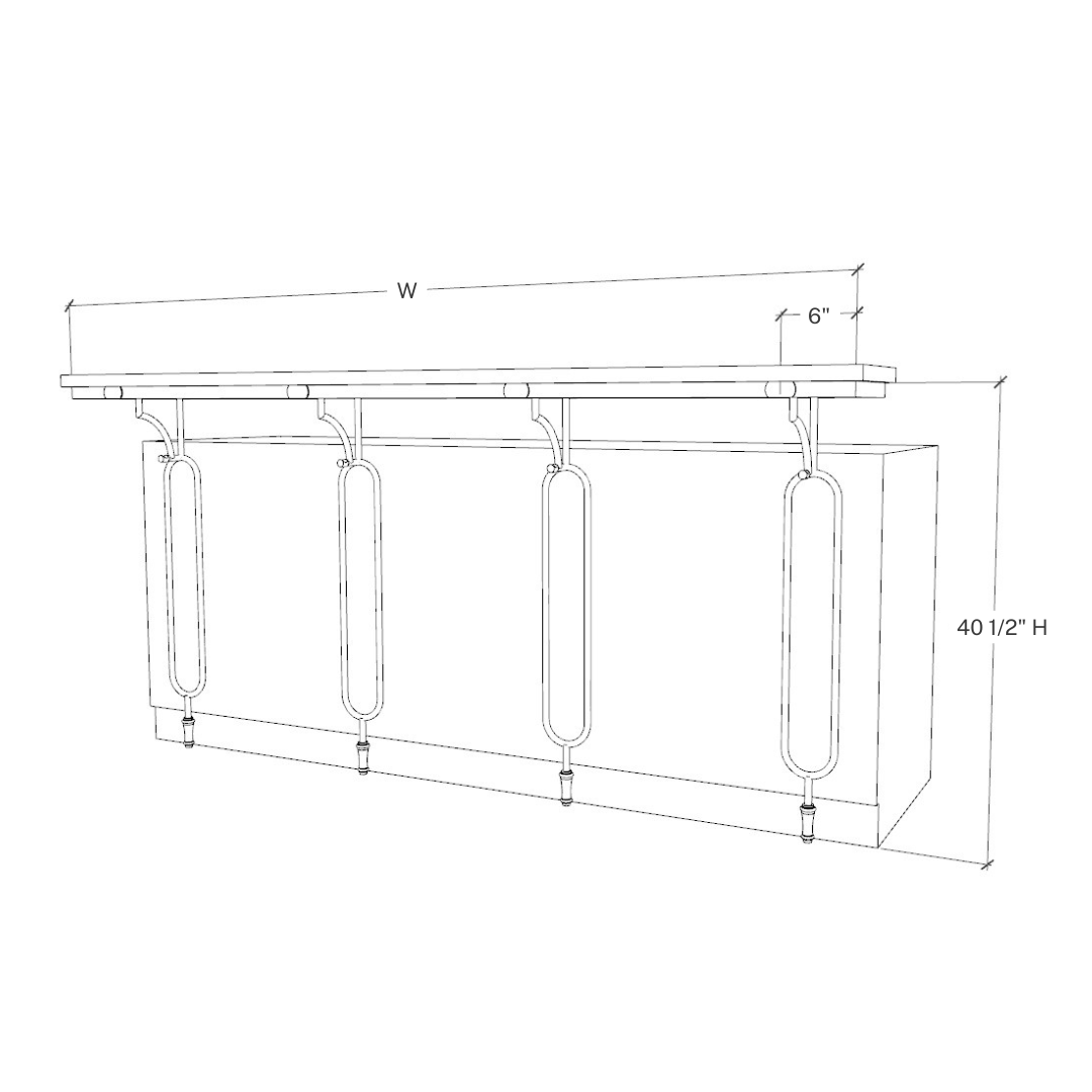 Bar Support System without Foot Rail – Fittings Metal Collection
