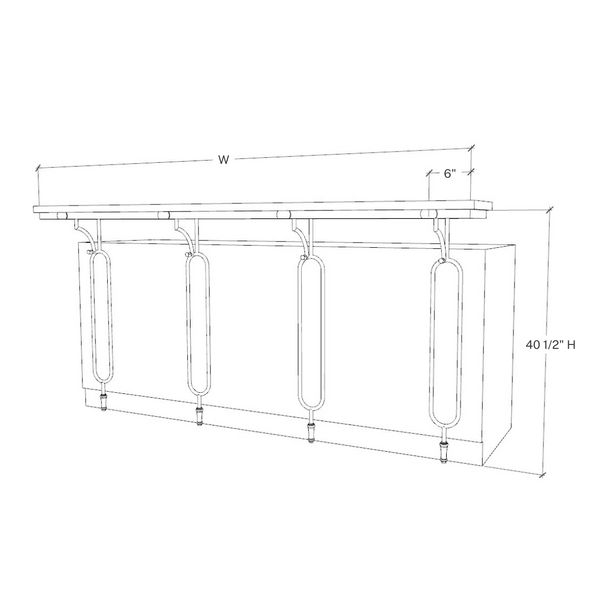 Bar Support System without Foot Rail