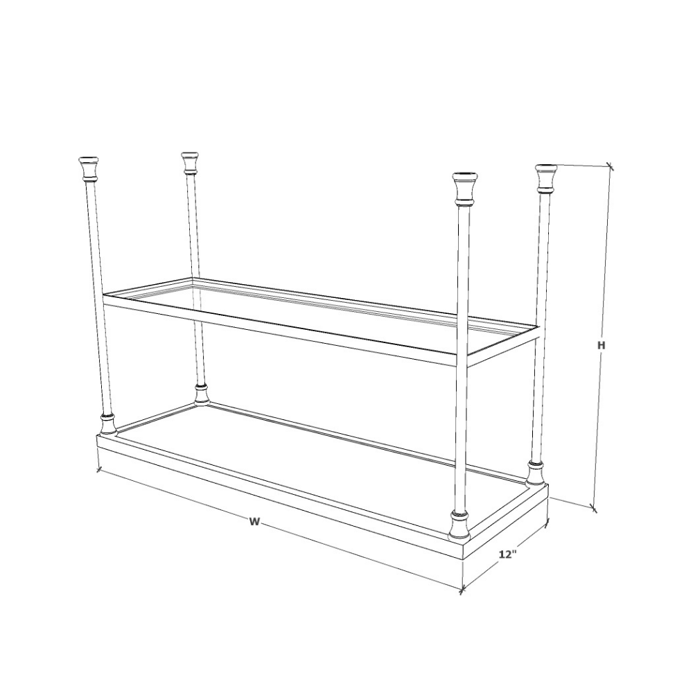 Ceiling Mount Shelf - Two Tier – Fittings Metal Collection