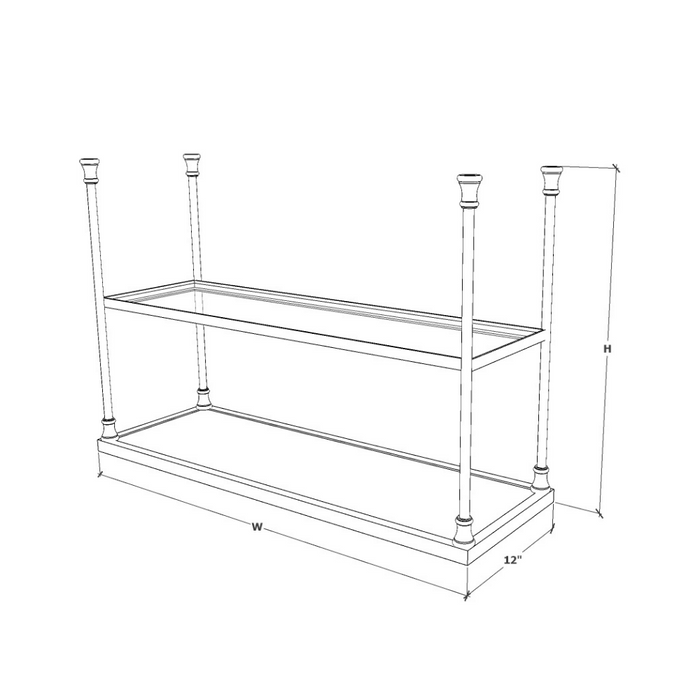 Ceiling Mount Shelf - Two Tier