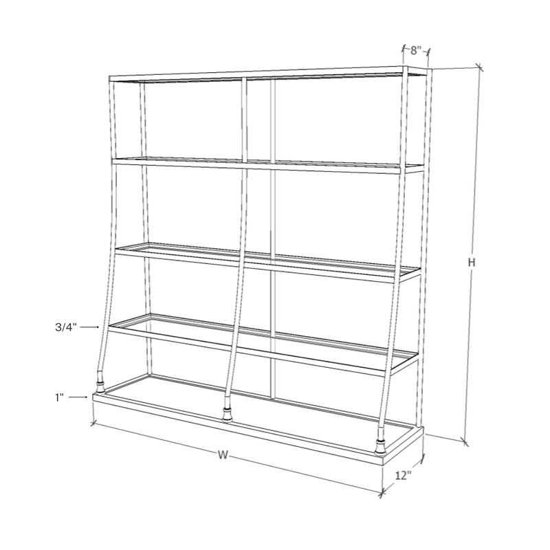 Double Wall Shelf - 5 Tier