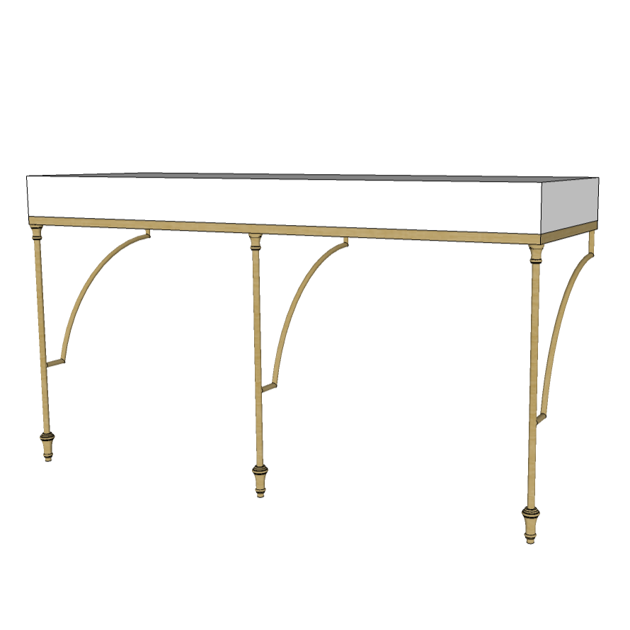 Double Open Vanity Base - 3 Leg – Fittings Metal Collection