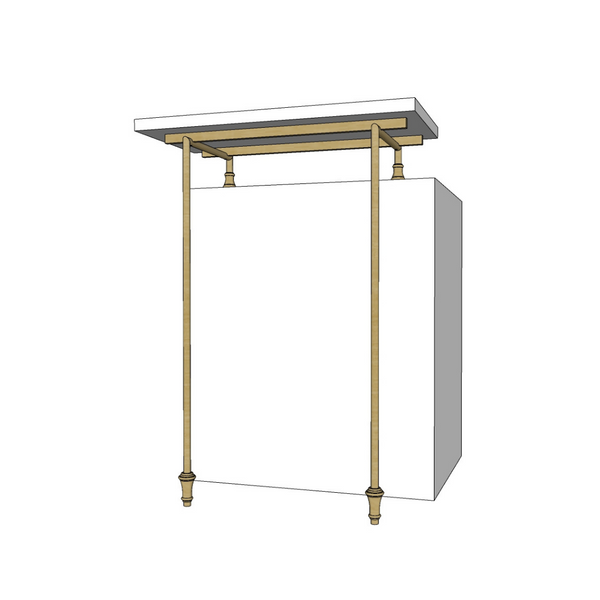 Raised Counter Support - 2 Leg