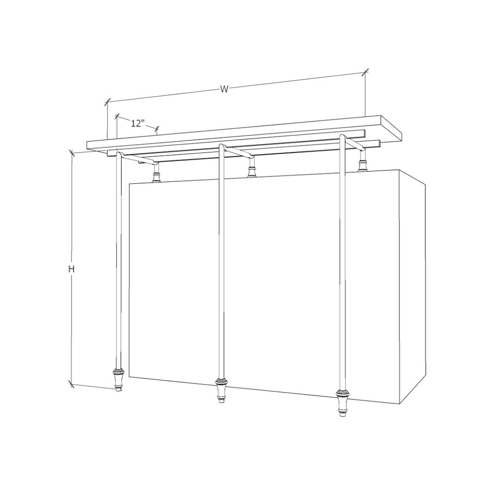 Raised Counter Support - 3 Leg